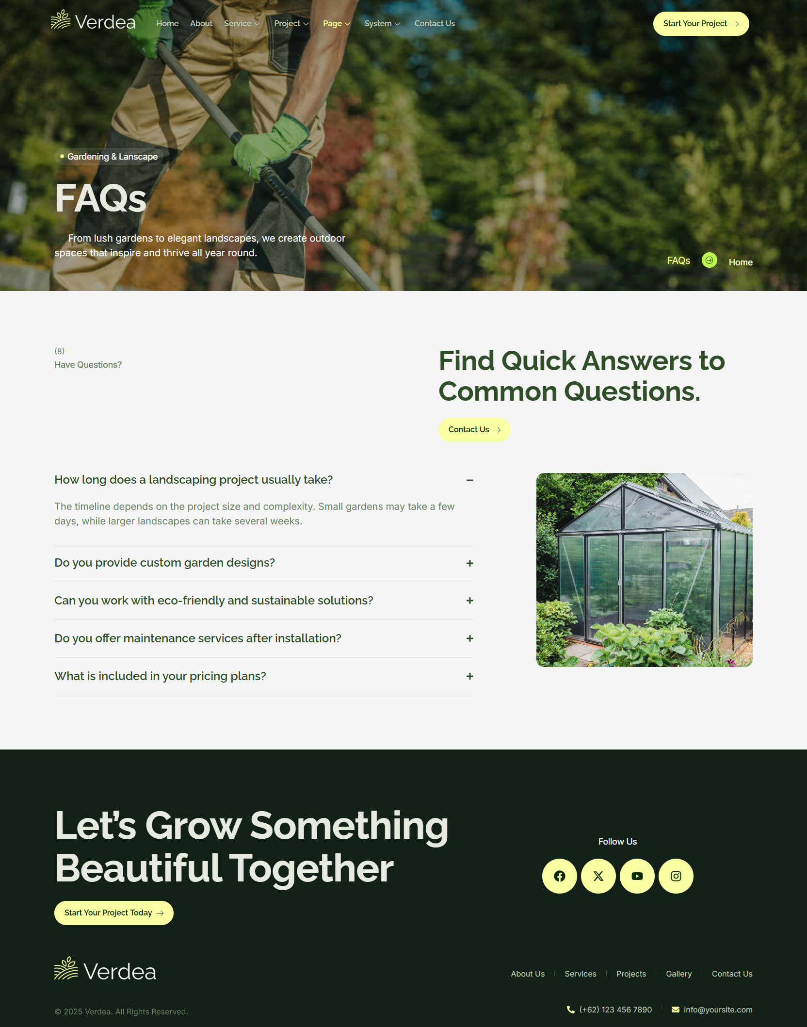 Verdea - Landscaping & Gardening Elementor Template Kit by Samtiv | ThemeForest